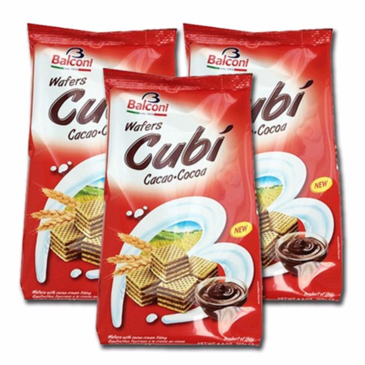 Balconi Cubi Cocoa Wafers 3 Pack (250g per pack) | Lazada PH