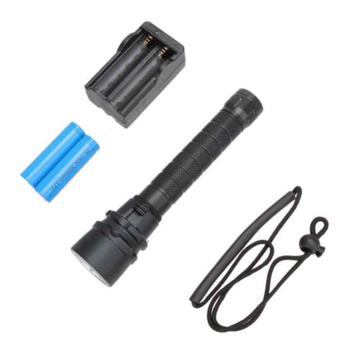 Diving 80m XML T6 LED 2500Lm Flashlight Underwater Torch + 18650 ...