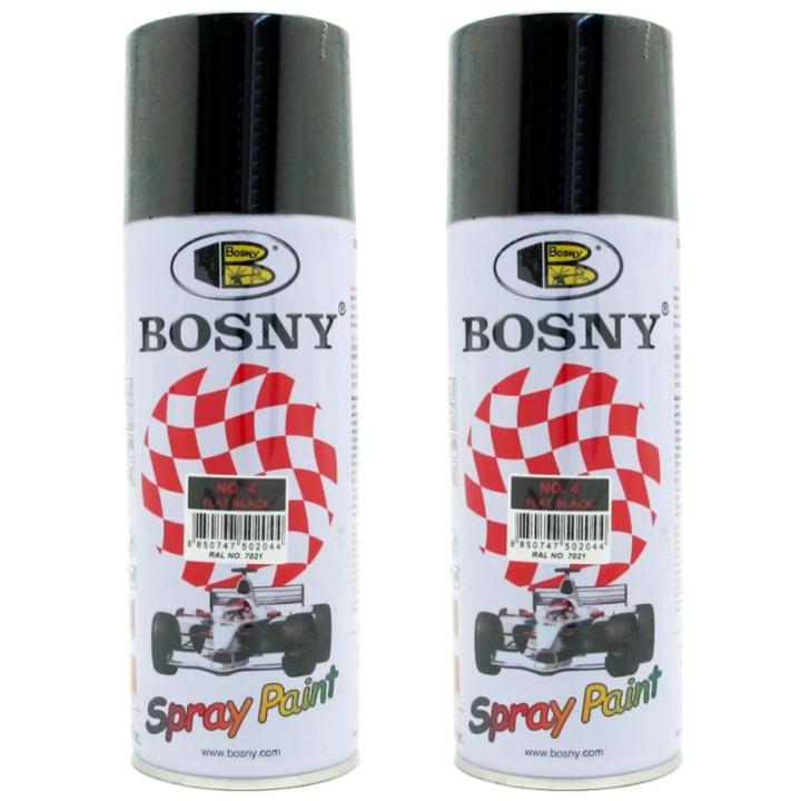 Bosny No. 4 Spray Paint (Flat Black) Bundle of 2 | Lazada PH