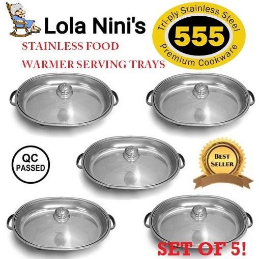 555 Food Warmer Serving Tray (Oval) 5 Sets | Lazada PH