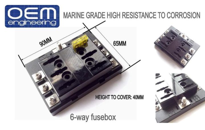 OEM Engineering DIY FUSE BOX kits 6-way for Automotive, Motorcycles ...