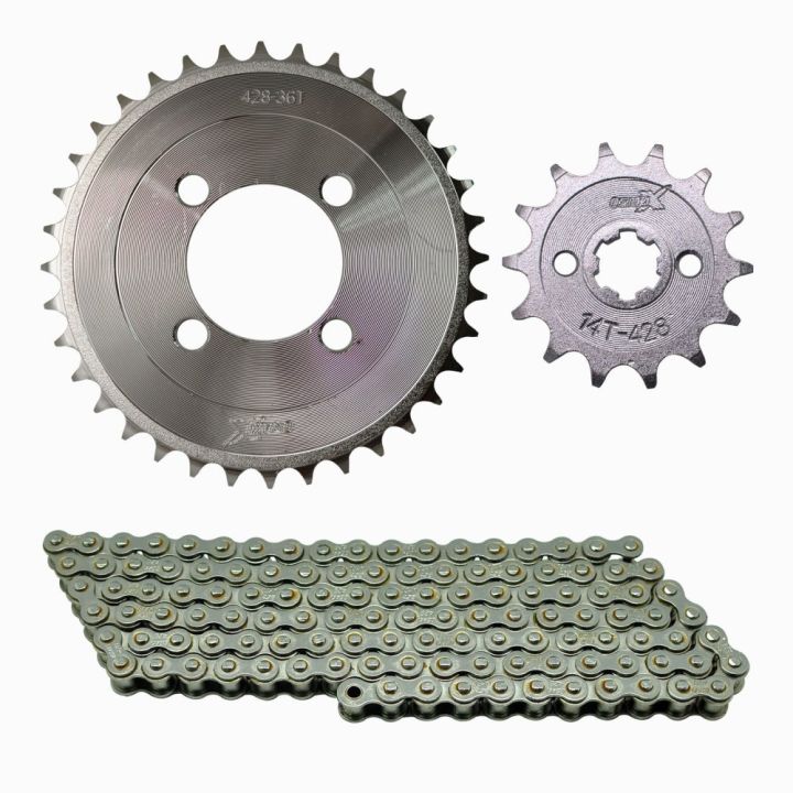 Fury 4 Holes Osaki Standard Chain and Sprocket Set (14T-36T X 428-110L ...