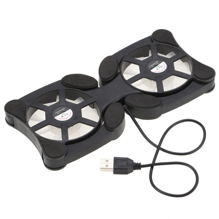 Mini Portable Folding Foldable USB Dual Fan Cooler Cooling Pad for PC ...