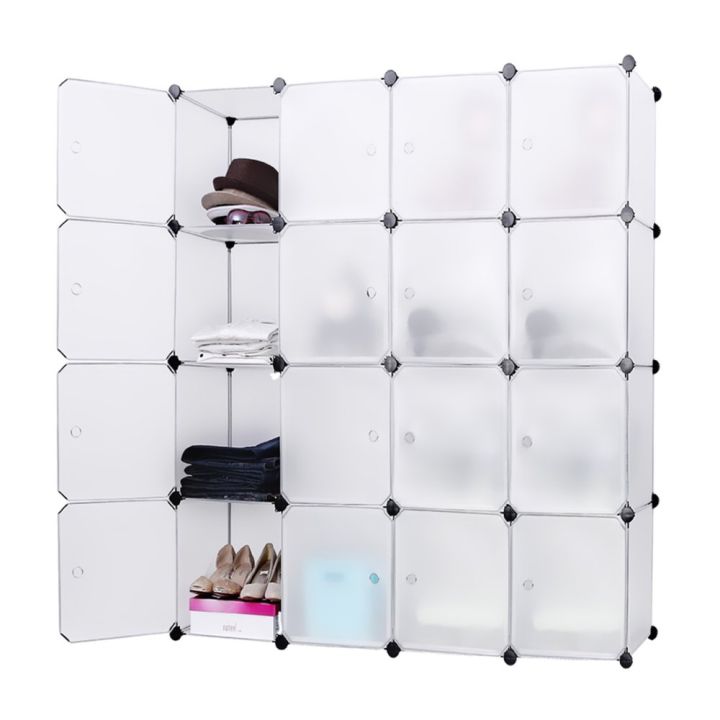 METRODEALS Tupper Cabinet 16 Cubes White Doors White DIY Storage ...