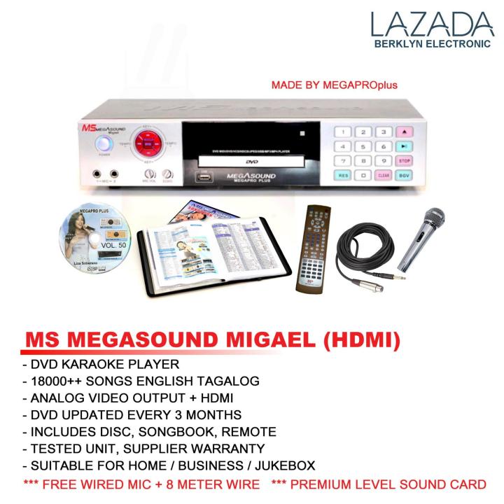 Megasound MS MIGAEL Karaoke System + DVD + Songbook + Remote + Mic ...