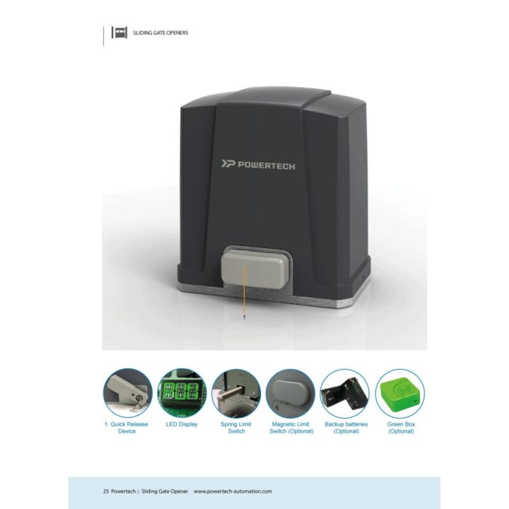PowerTech PL-800 Automatic Sliding Gate Opener | Lazada PH