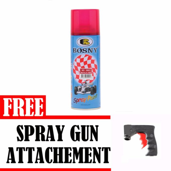 Bosny No. 2601 Metallic Red - Metallic Silver Spray Paint with Free ...