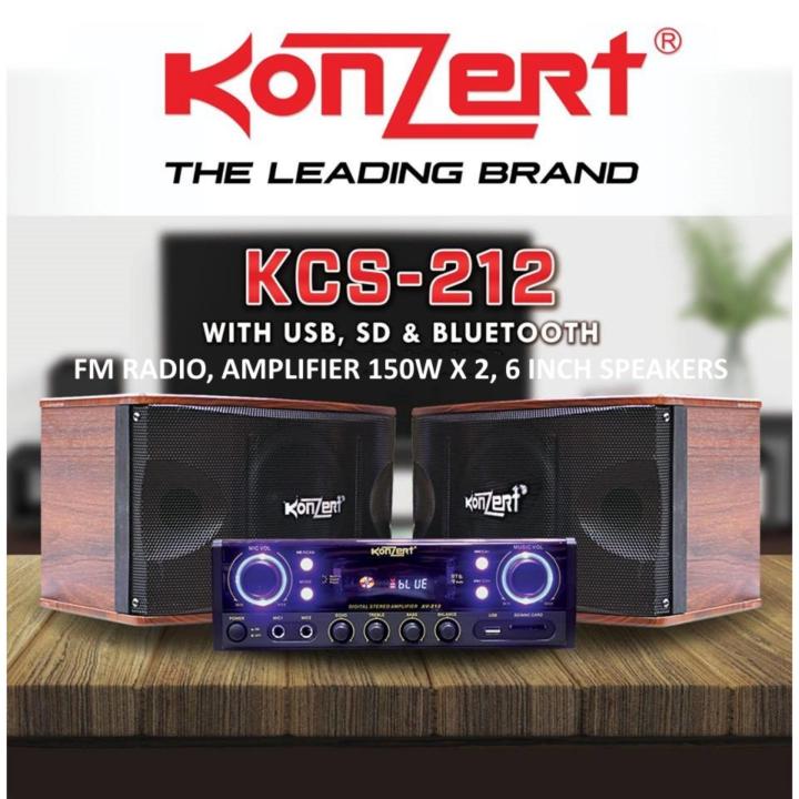 Konzert KCS-212 Micro Component System with 2 6 Inch Speakers, 150W X 2 ...