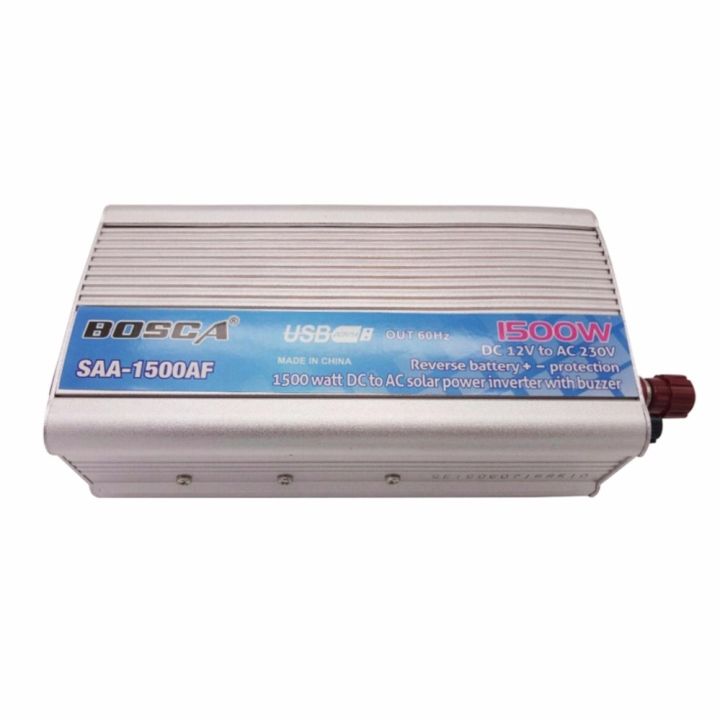 Bosca Inverter 1500W Watt Car Volt Converter with Buzzer USB Charger ...