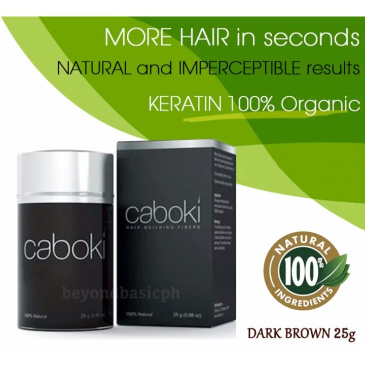 Caboki hair powder fibers protein treatment hair loss concealer (Dark ...