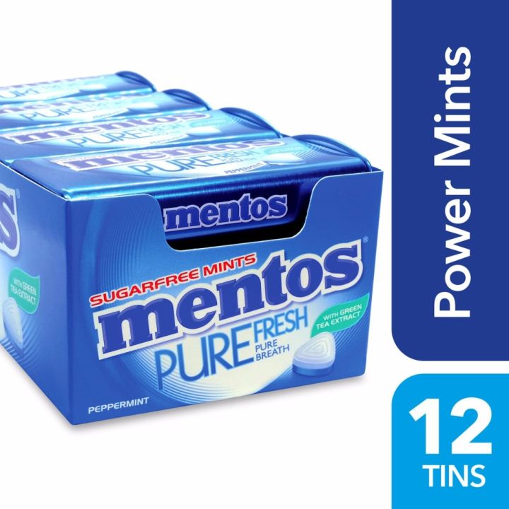 Mentos Pure Fresh Sugarfree Peppermint Tins | Lazada PH
