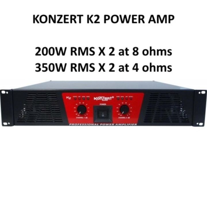 Konzert K2 200W (RMS) X 2 Power Amplifier | Lazada PH