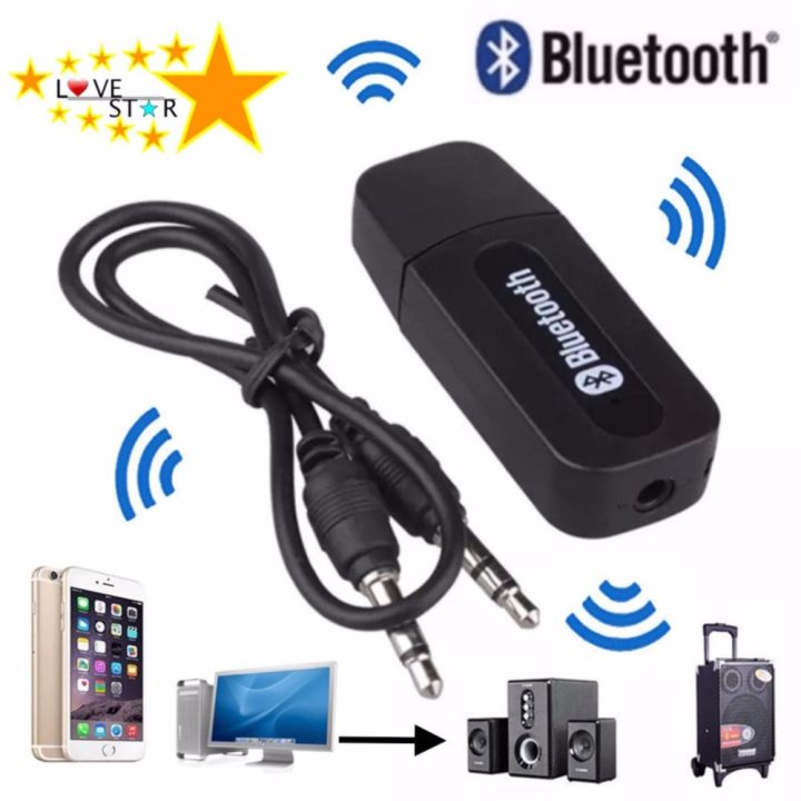 Bluetooth BT-163 ตัวรับสัญญาณบลูทูธ ใช้ไฟจาก USB เสียบเข้า AUX 3.5mm | Lazada.co.th