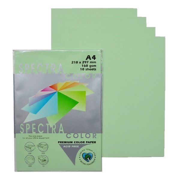 กระดาษ สี สเปคตรา Spectra Color Paper A4 160g. (50 แผ่น) 6 ชุด - Lagoon ...