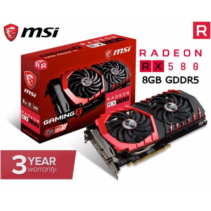 MSI Radeon RX 580 GAMING X 8G | Lazada.co.th