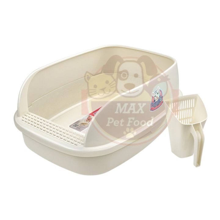 Catidea (CL212) ห้องน้ำแมว รุ่น Bread ขนาด 51x38x26- สีครีม1ชุด | Lazada.co.th