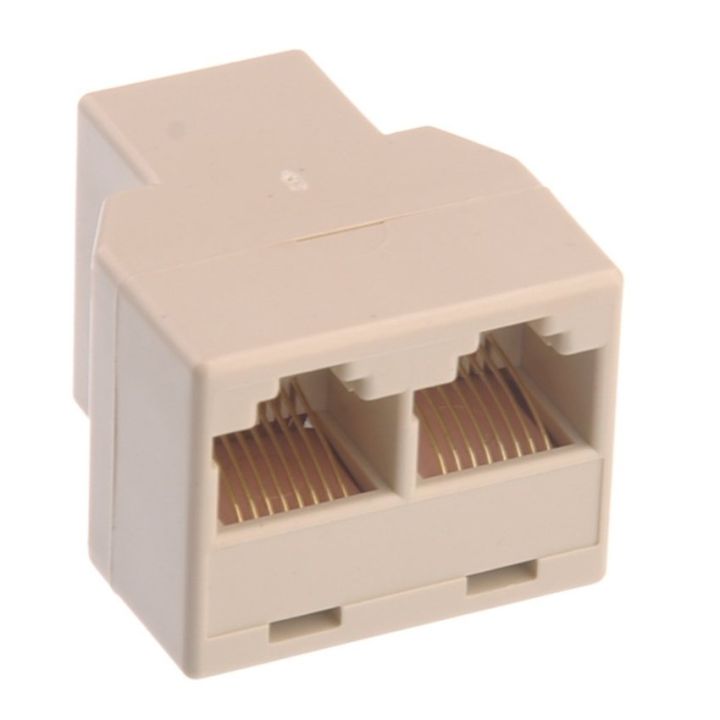 RJ45 8-pin 1 Female to 2 Female Ethernet Network Cable Extension ...