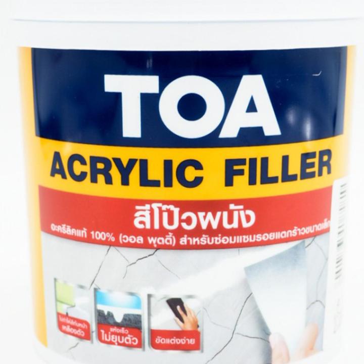 TOA ACRYLIC FILLER สีโป้วผนัง อะคริลิกแท้ 100% (วอล พุตตี้) 1/4GL | Lazada.co.th