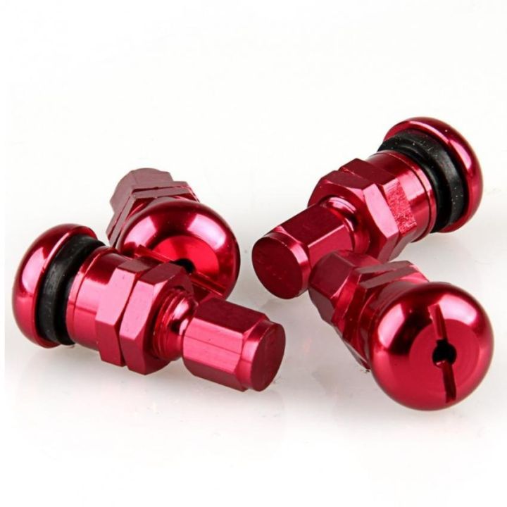 จุ๊บลมนิรภัย เป็นระบบขันนอกและขันใน 4 ชิ้น (RED) 84-racing | Lazada.co.th