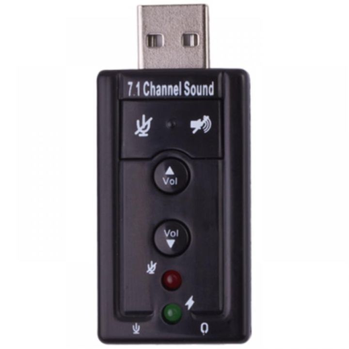 USB 2.0 3D Virtual 7.1 Channel Audio Sound Card Adapter (สีดำ) | Lazada.co.th