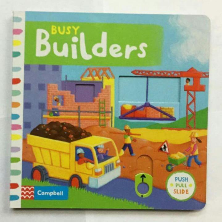 Busy Builders (Push pull slide board book) | Lazada.co.th