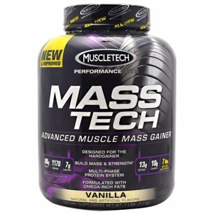 Muscletech Performance Series Mass Tech Vanilla 7lb Weight Gainer ...