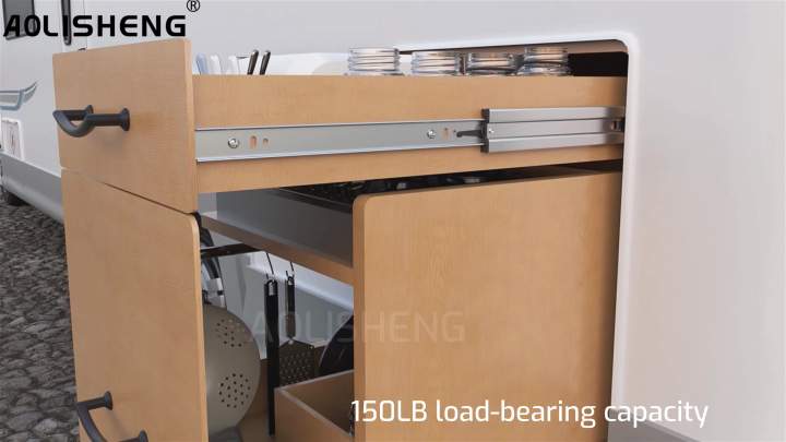 AOLISHENG heavy-duty industrial slide rail 68KG load-bearing thickened ...