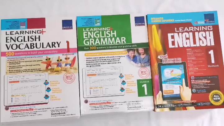 SAP Learning English Grammar Vocabulary Workbook - 6 BOOKS SET,Grade1-6 ...