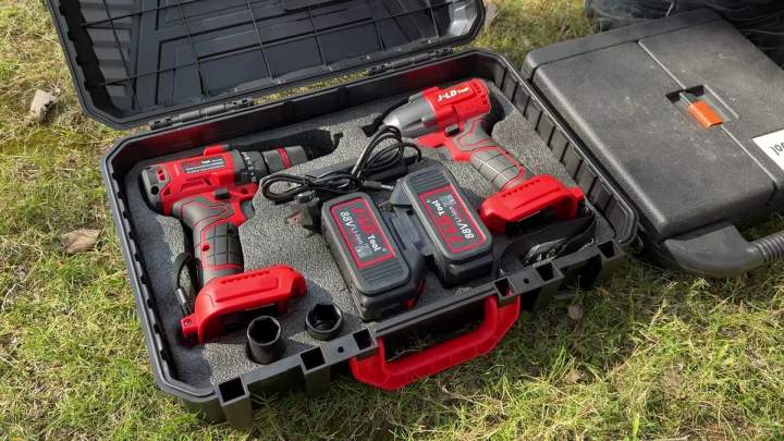 JLD Bor baterai dan Impact Wrench 88Vf Bor tangan tanpa kabel Brushless ...