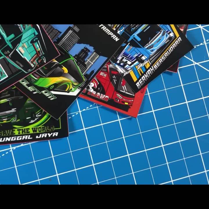 (isi 20 lembar) Sticker bus Graftac Anti Air Stiker bus murah Stiker ...