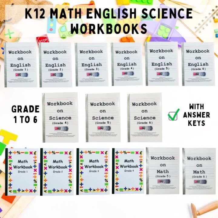 K12 | Grade 1 2 3 4 5 6 | Workbook Module | English Math Science ...