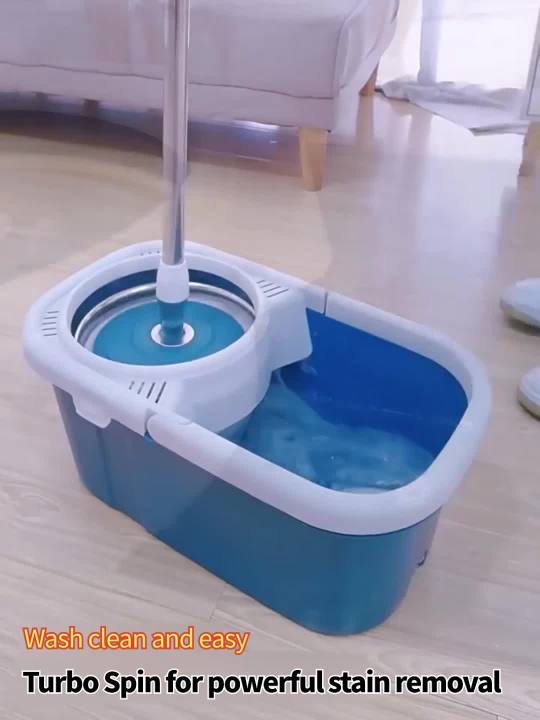PMOP Mop With Spinner Stainless Steel Basket and lock catch Complete ...