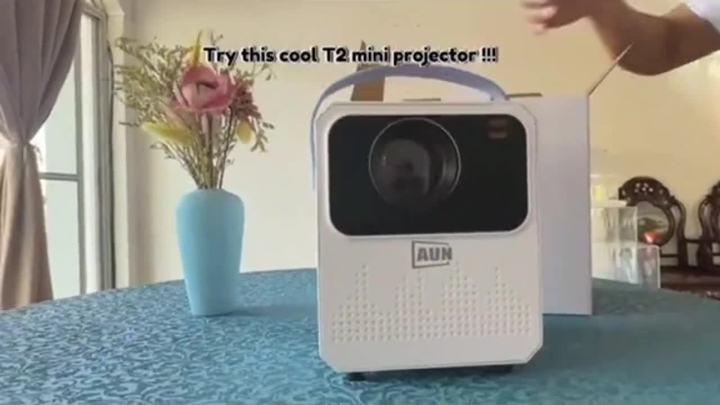 11.11 AUN【german techne best selling】T2 MINI 7500 lumens 300ANSI android projector 4k ultra hd ...