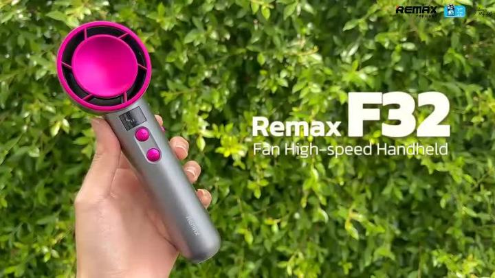 Remax Fan High-speed Handheld F32 - พัดลมมือถือ ลมแรง ขนาดเล็ก สำหรับ ...