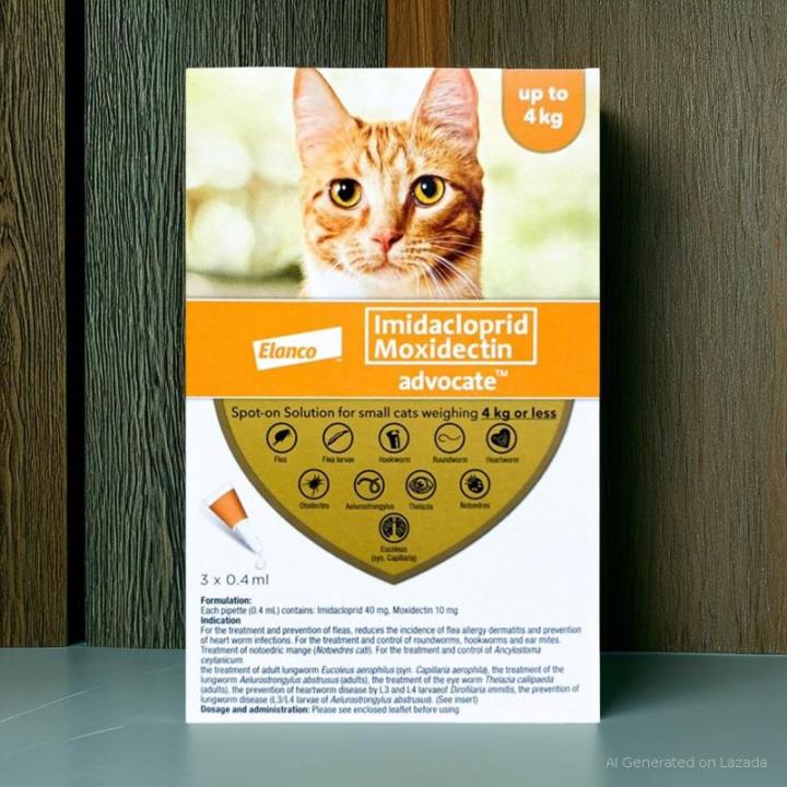 Advocate Flea & Tick Spot On for Small Cats up to 4kg Nov 2025 Expiry ...