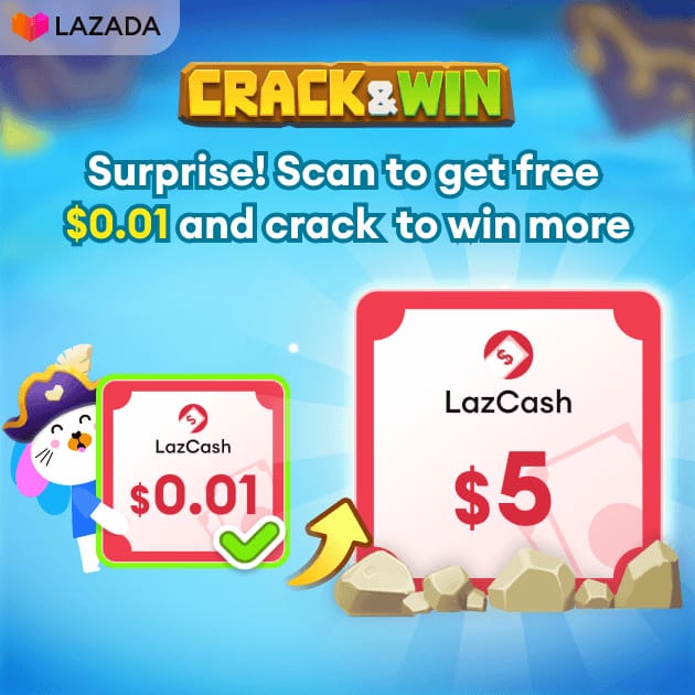 Surprise! Scan to get free $0.01 and crack to win more